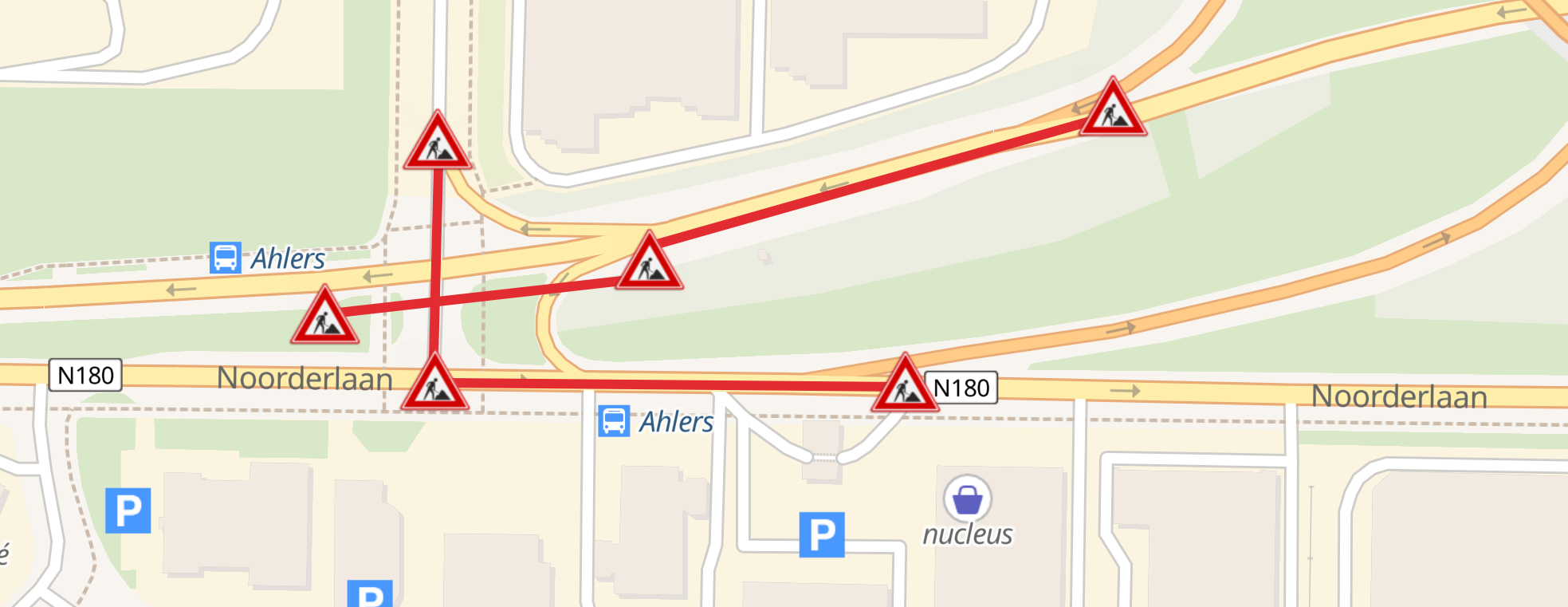 Antwerpen (haven), N180 - Het verkeer